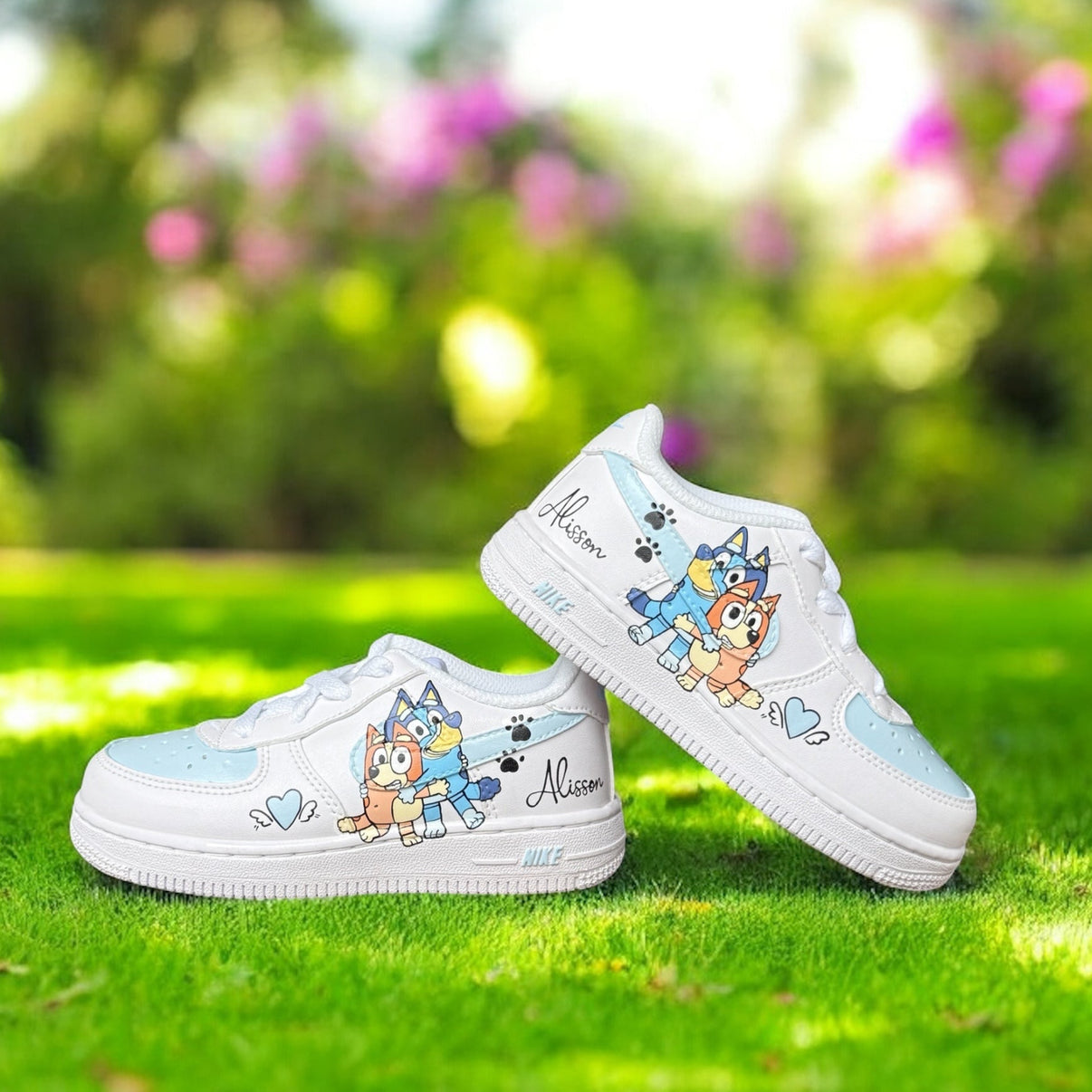 Bluey and Bingo Paw Custom Shoes AF1 – CRAFTSNEAKER